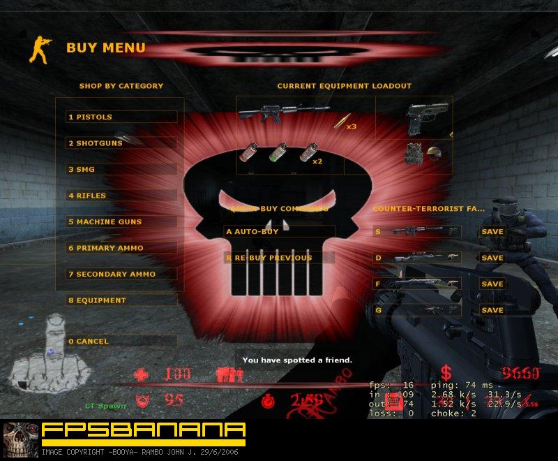 Punisher skull buy menu Mod for Counter-Strike: Source | CS:S Mods