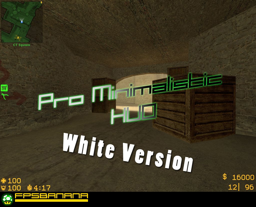 Pro Minimalistic HUD White [Counter-Strike: Source] [Mods]