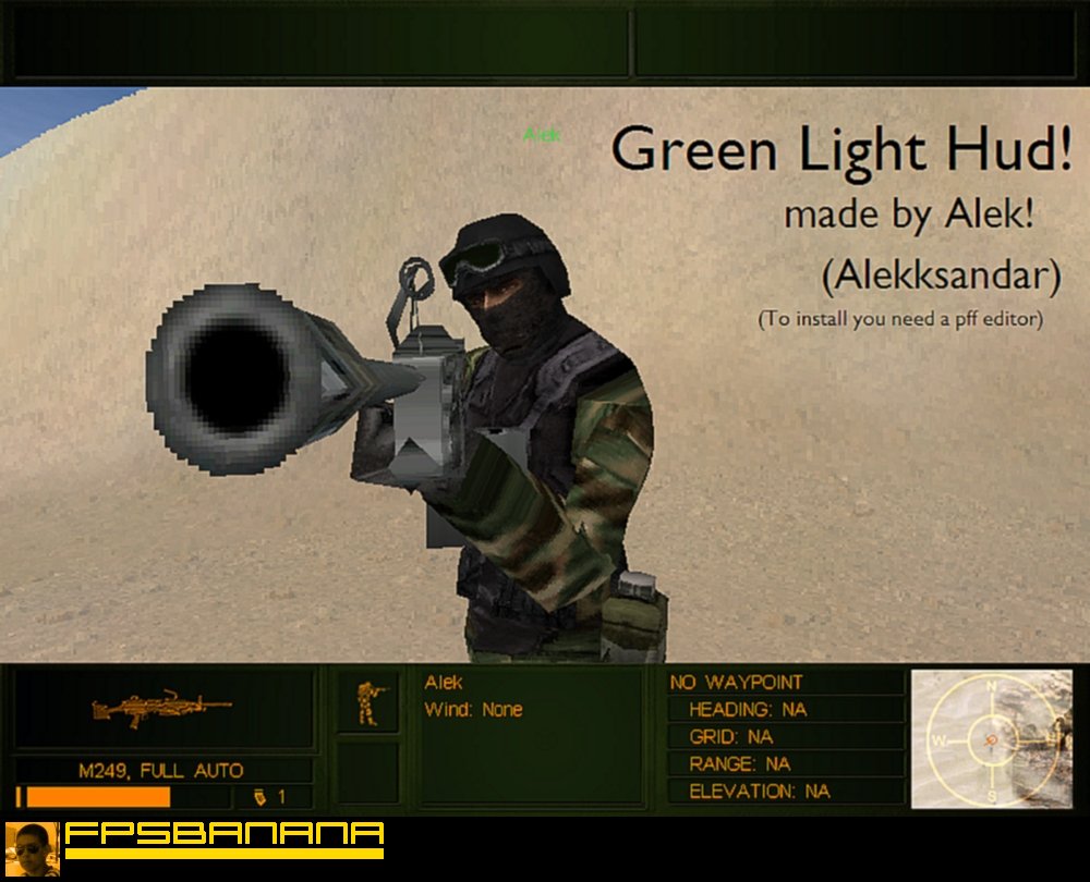 Green Light Hud Mod for Delta Force 2 | DF2 Mods
