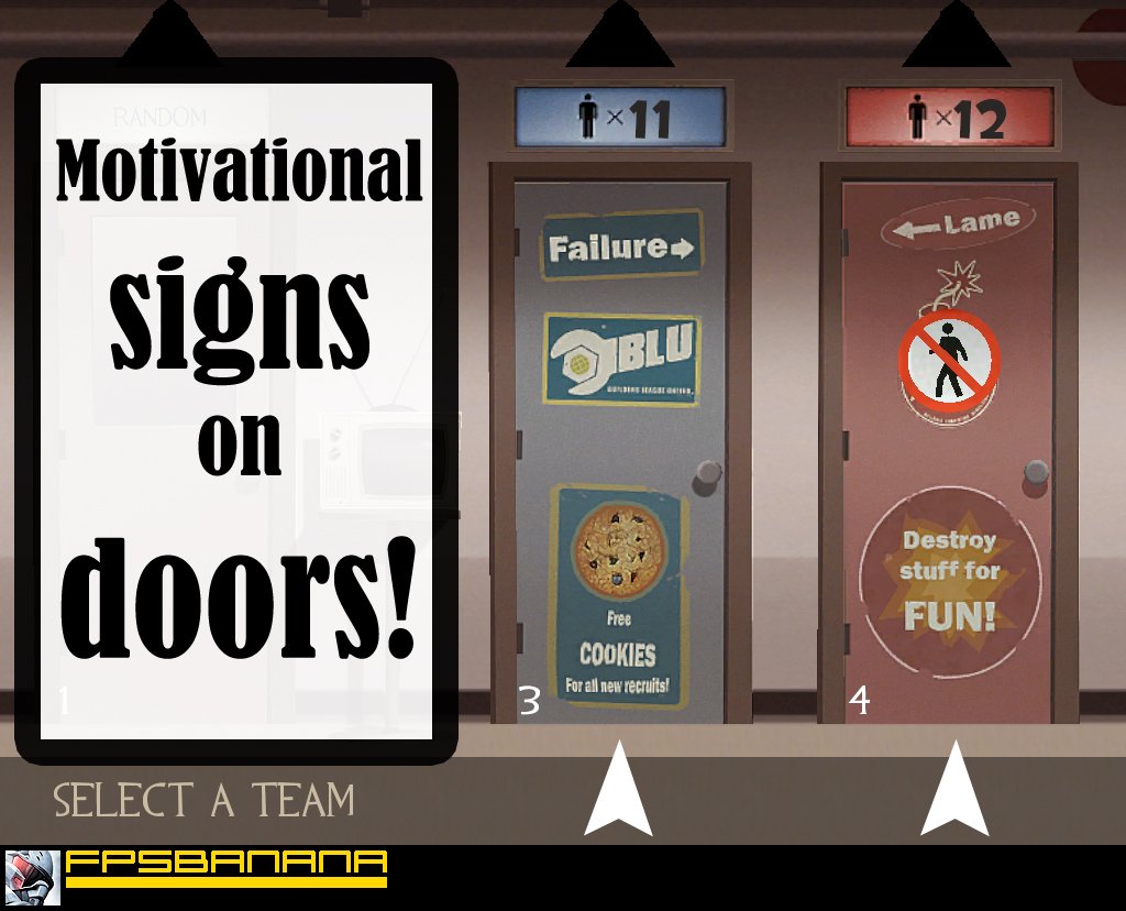 Team selection signs Mod for Team Fortress 2 | TF2 Mods