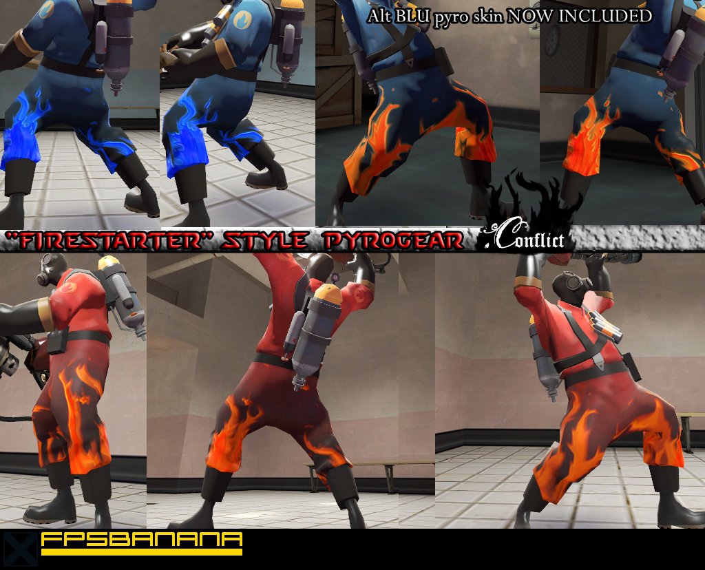 Firestarter Style Pyro V3 ALT SKIN [Team Fortress 2] [Mods]