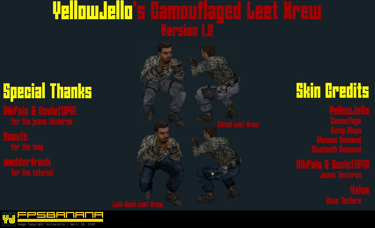 YJ's Camo'd Leet Krew v1.2 Mod for Counter-Strike: Source | CS:S Mods