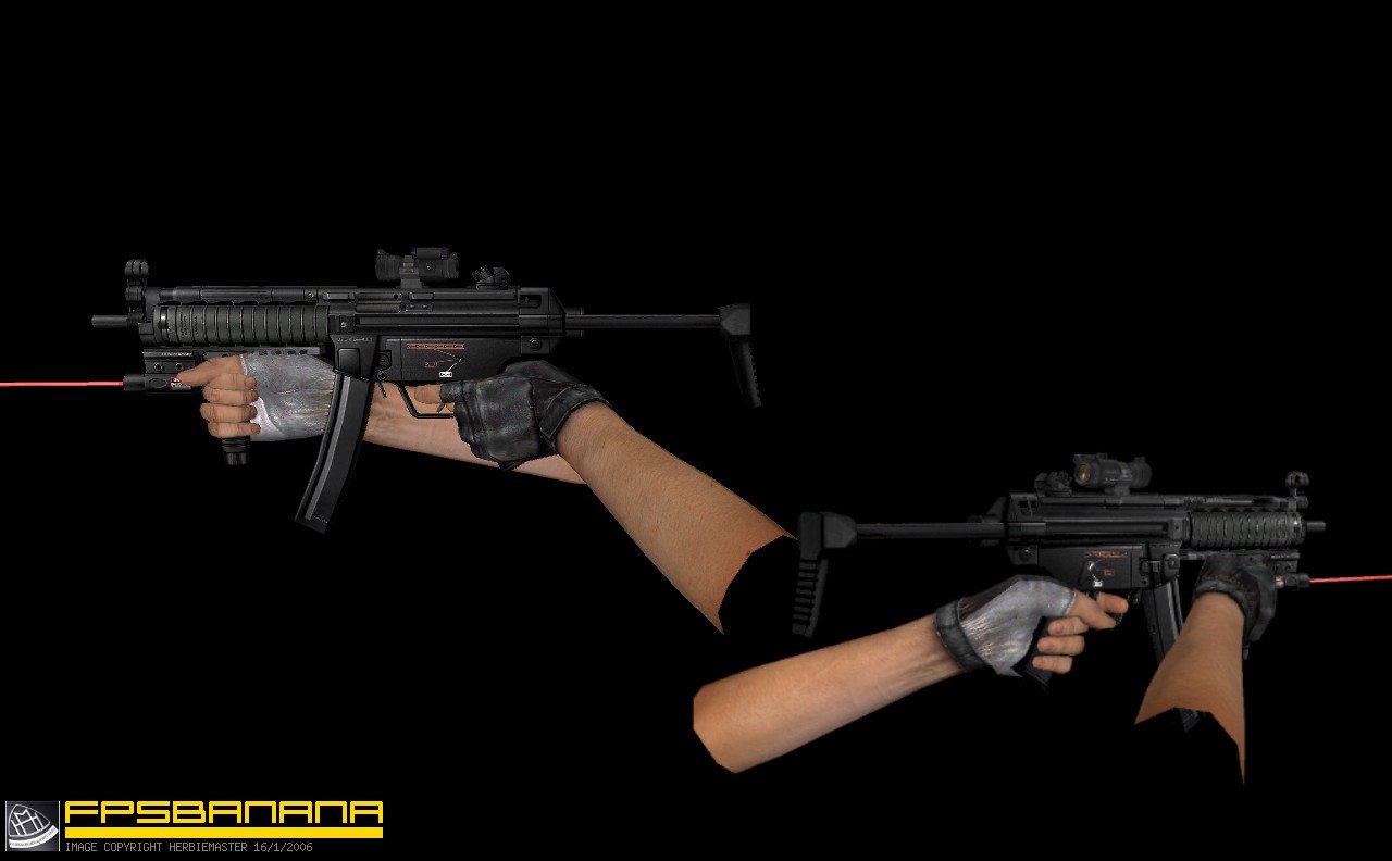 MP5 RIS GO Anims W/ Aimpoint & Working LAM [Counter-Strike: Source] [Mods]