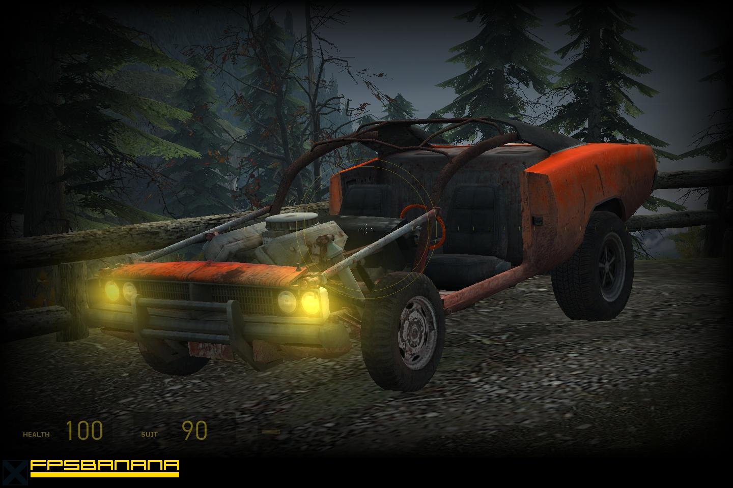 an orange musclecar Mod for Half-Life 2 | HL2 Mods