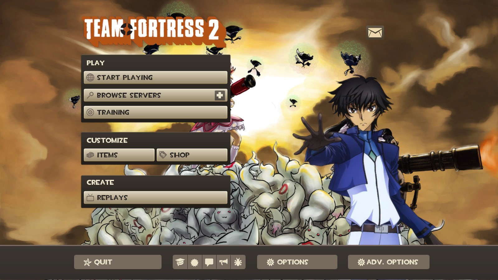 Anime Character Menu Pictures Mod for Team Fortress 2 | TF2 Mods