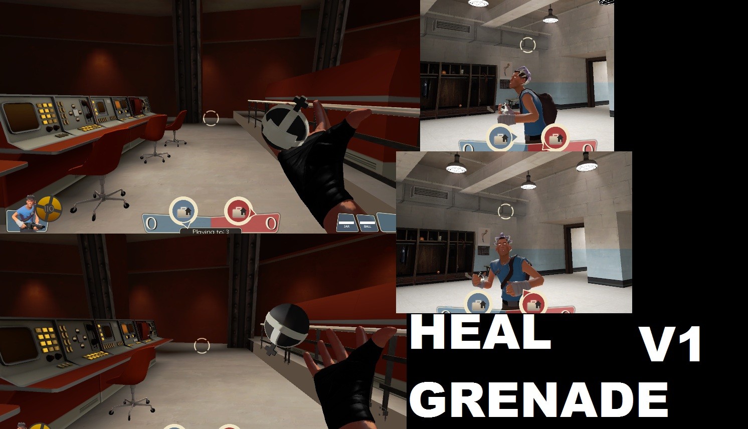 Triple Grenade Pack. Heal, Conc & EMP Mod for Team Fortress 2 | TF2 Mods