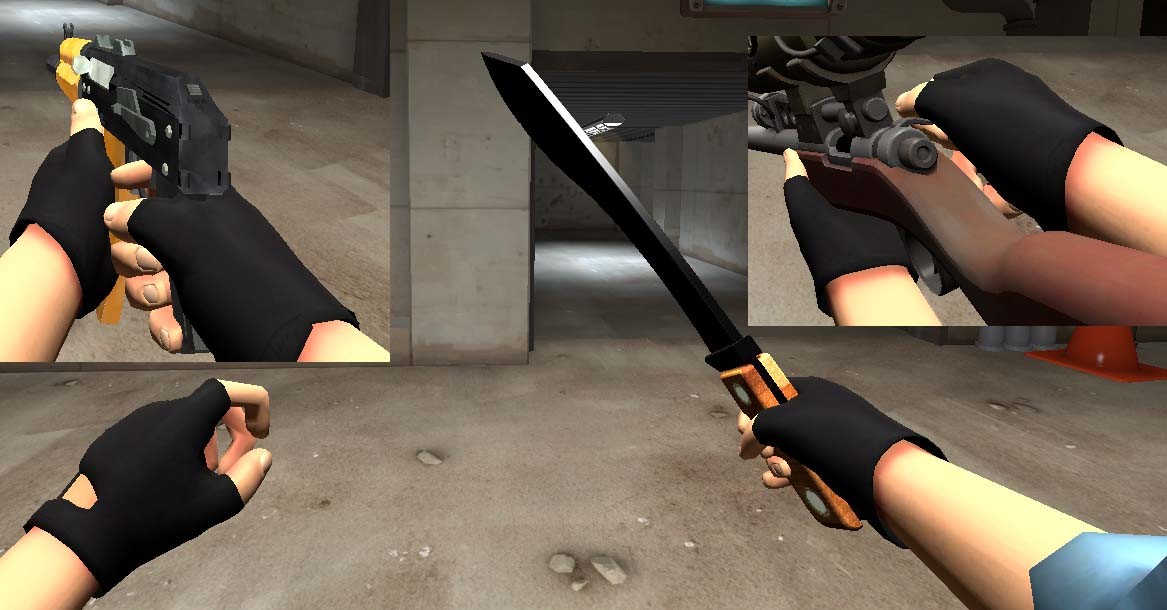 Dark Gloves for Sniper, Pyro, Scout and Heavy Mod for Team Fortress 2 ...