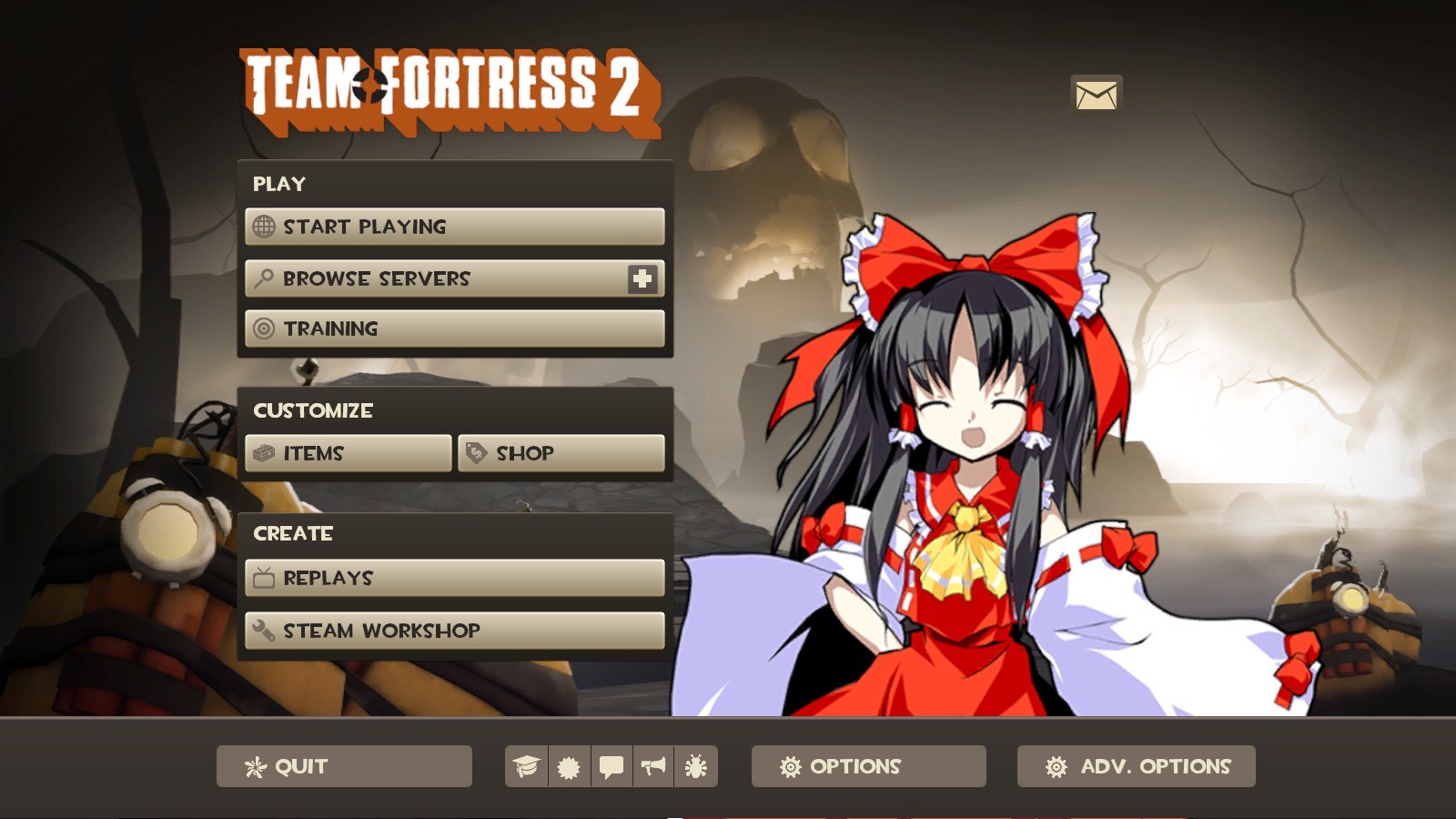 Alternitive Touhou Class Menu Mod for Team Fortress 2 | TF2 Mods