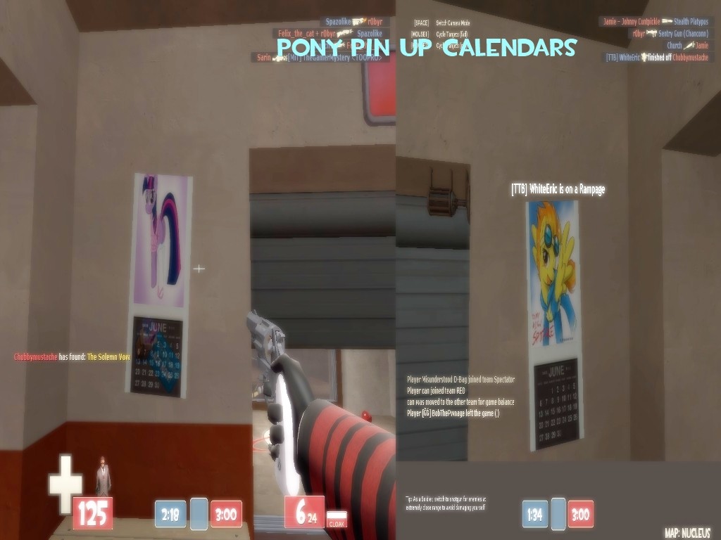 Pony Pin Up Calendars Mod for Team Fortress 2 | TF2 Mods