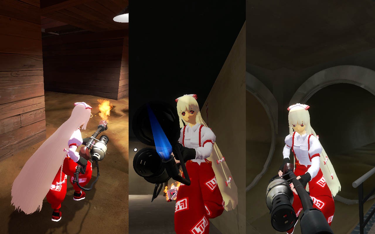 Fujiwara No Mokou for Pyro Mod for Team Fortress 2 | TF2 Mods