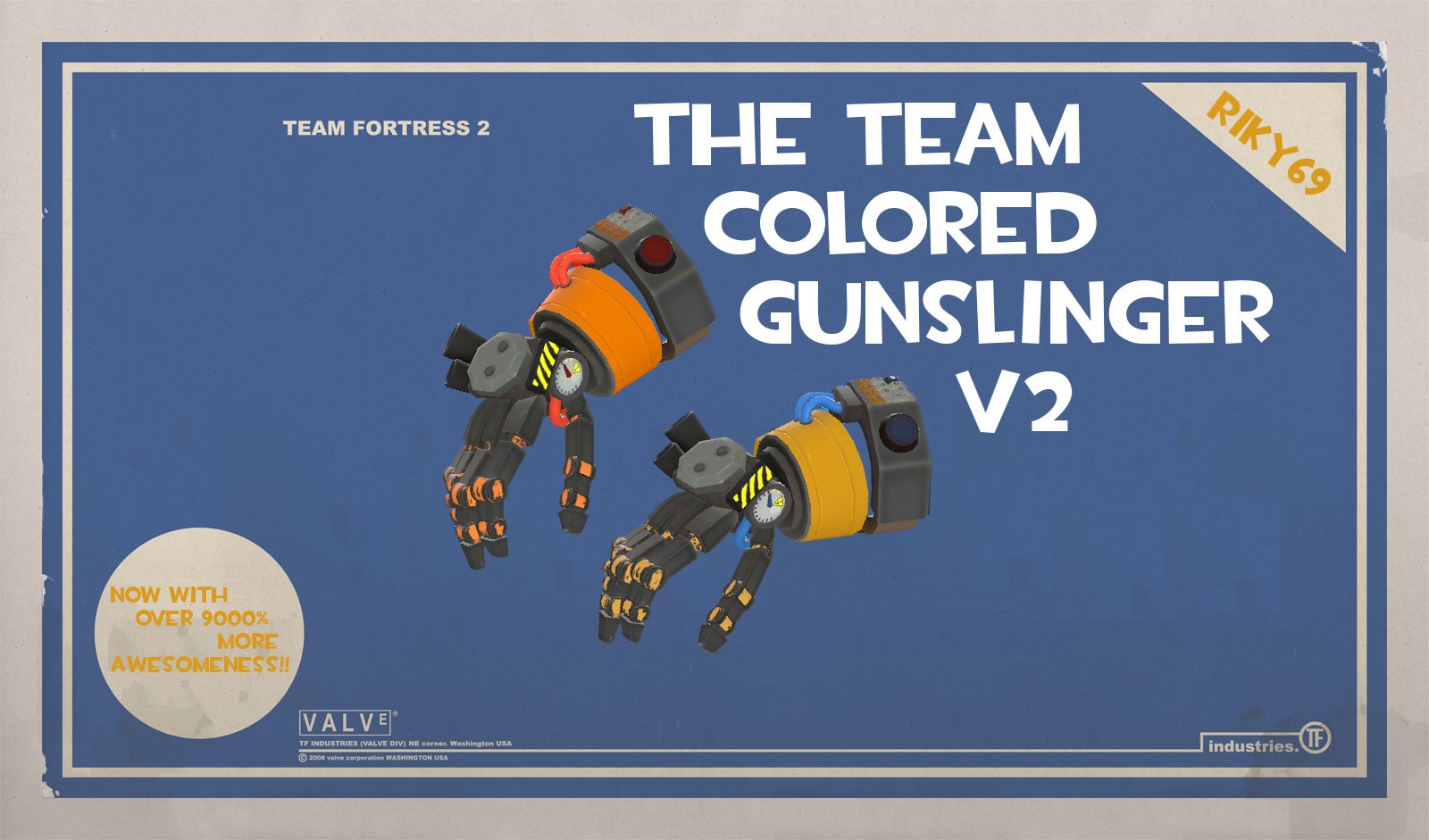 Team Colored Gunslinger v2 Mod for Team Fortress 2 | TF2 Mods
