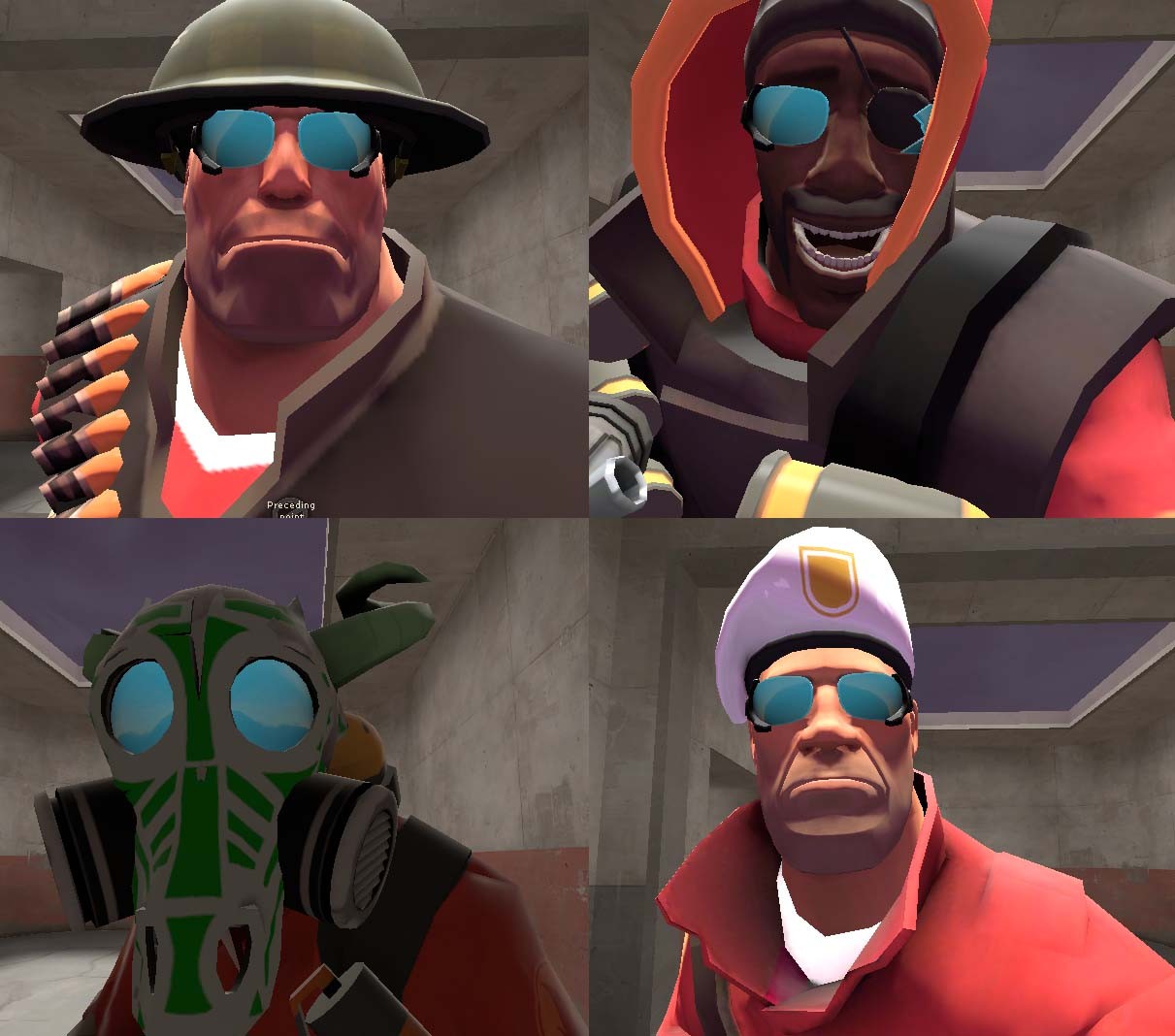 Red and Blue Styled Deus Specs Mod for Team Fortress 2 | TF2 Mods
