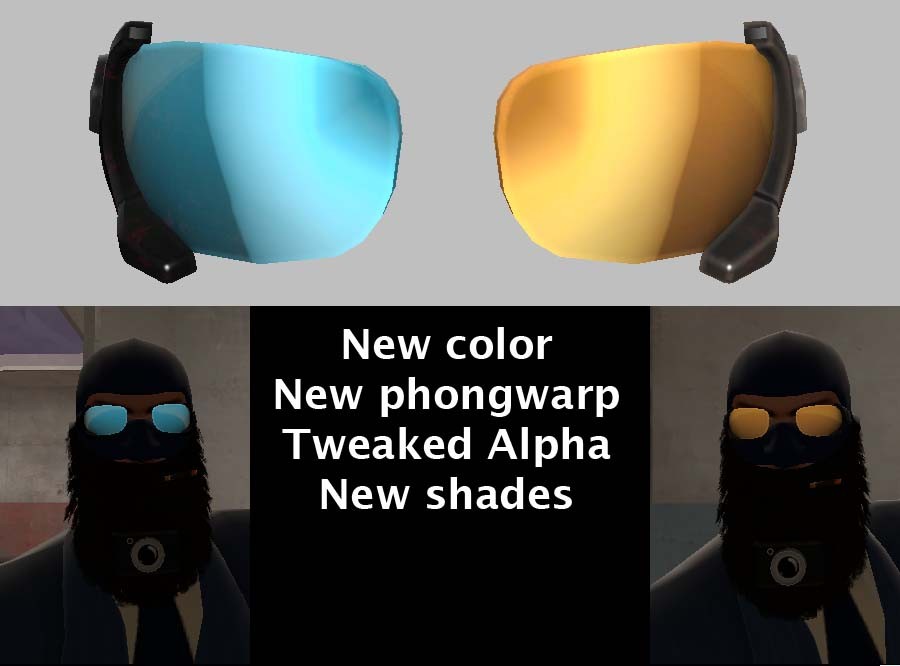 Red and Blue Styled Deus Specs Mod for Team Fortress 2 | TF2 Mods