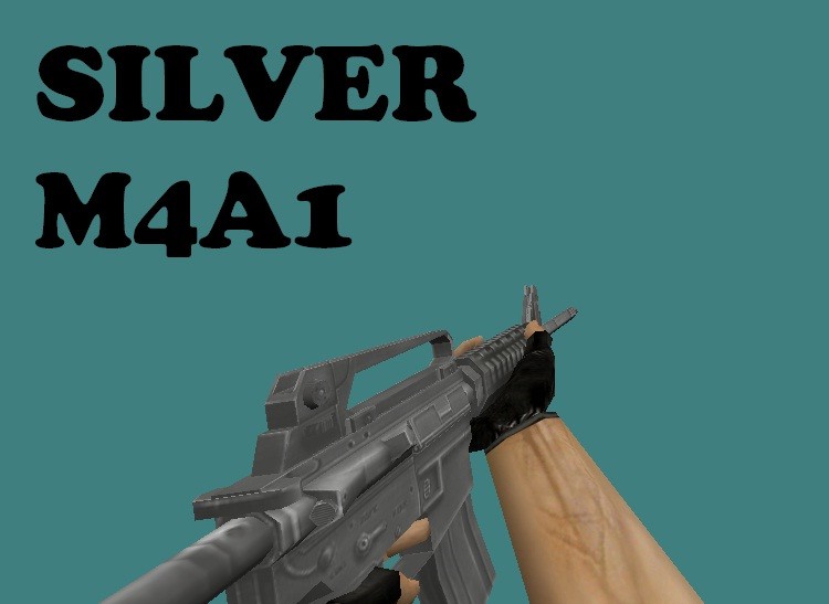 Silver M4A1 Chromed Mod for Counter-Strike 1.6 | CS1.6 Mods