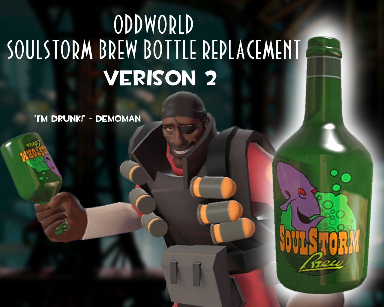 Oddworld SoulStorm Brew Bottle reskin V2 [Team Fortress 2] [Mods]