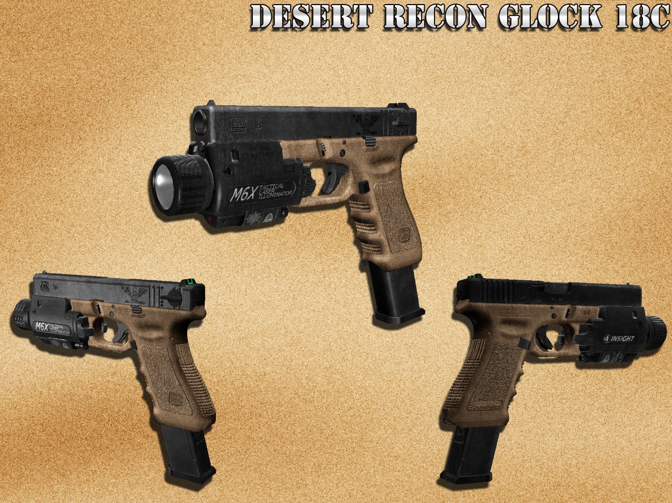 Desert Recon Glock 18C Mod for Left 4 Dead 2 | L4D2 Mods