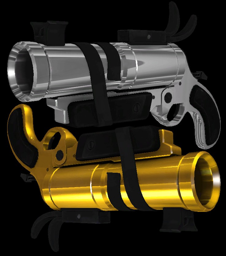 Gold and Silver Flare Gun and Detonator [Team Fortress 2] [Mods]