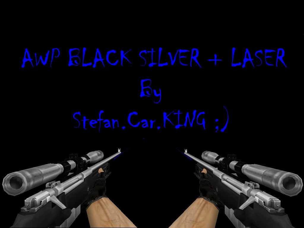 Awp Silver Black+blue Laser By S.C Mod for Counter-Strike 1.6 | CS1.6 Mods