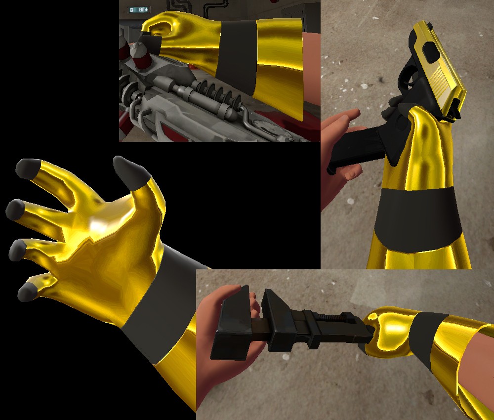 Golden Engineer Glove Mod for Team Fortress 2 | TF2 Mods