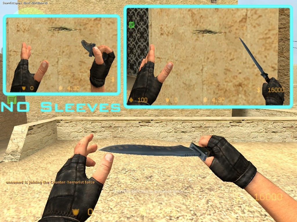 Default Knife on .eXe animations Mod for Counter-Strike: Source | CS:S Mods
