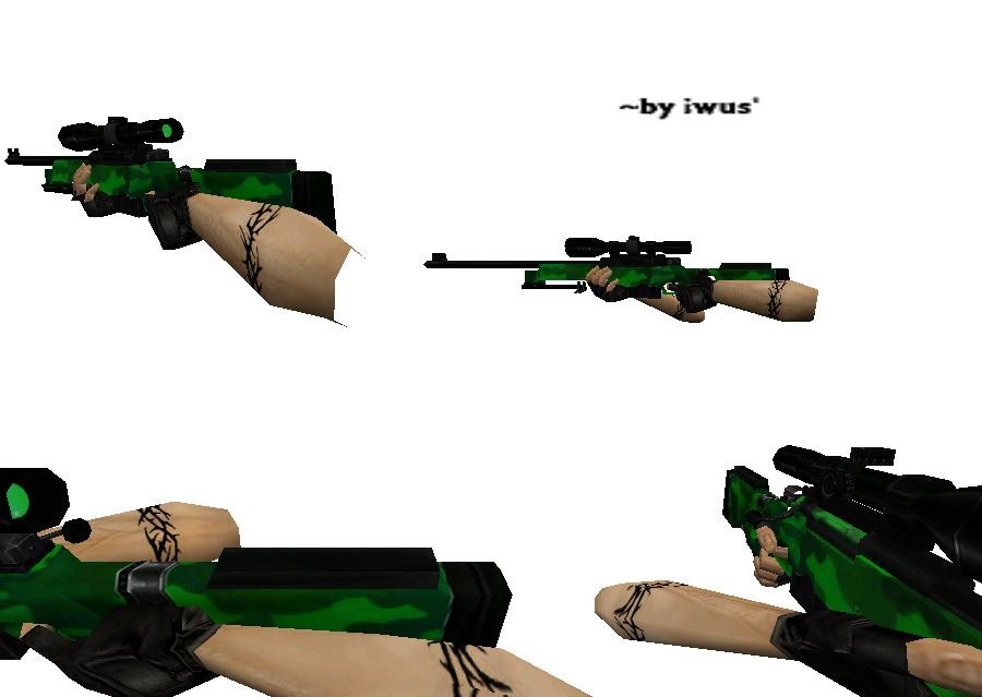 Green camo AWP [Counter-Strike 1.6] [Mods]