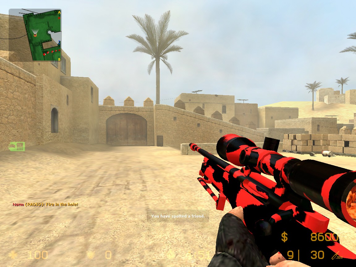 Striped Red Awp Mod for Counter-Strike: Source | CS:S Mods