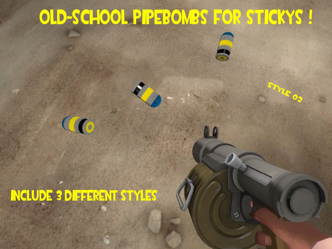 Old-School Pipe-bombs for Sticky-bombs [V2] [Team Fortress 2] [Mods]