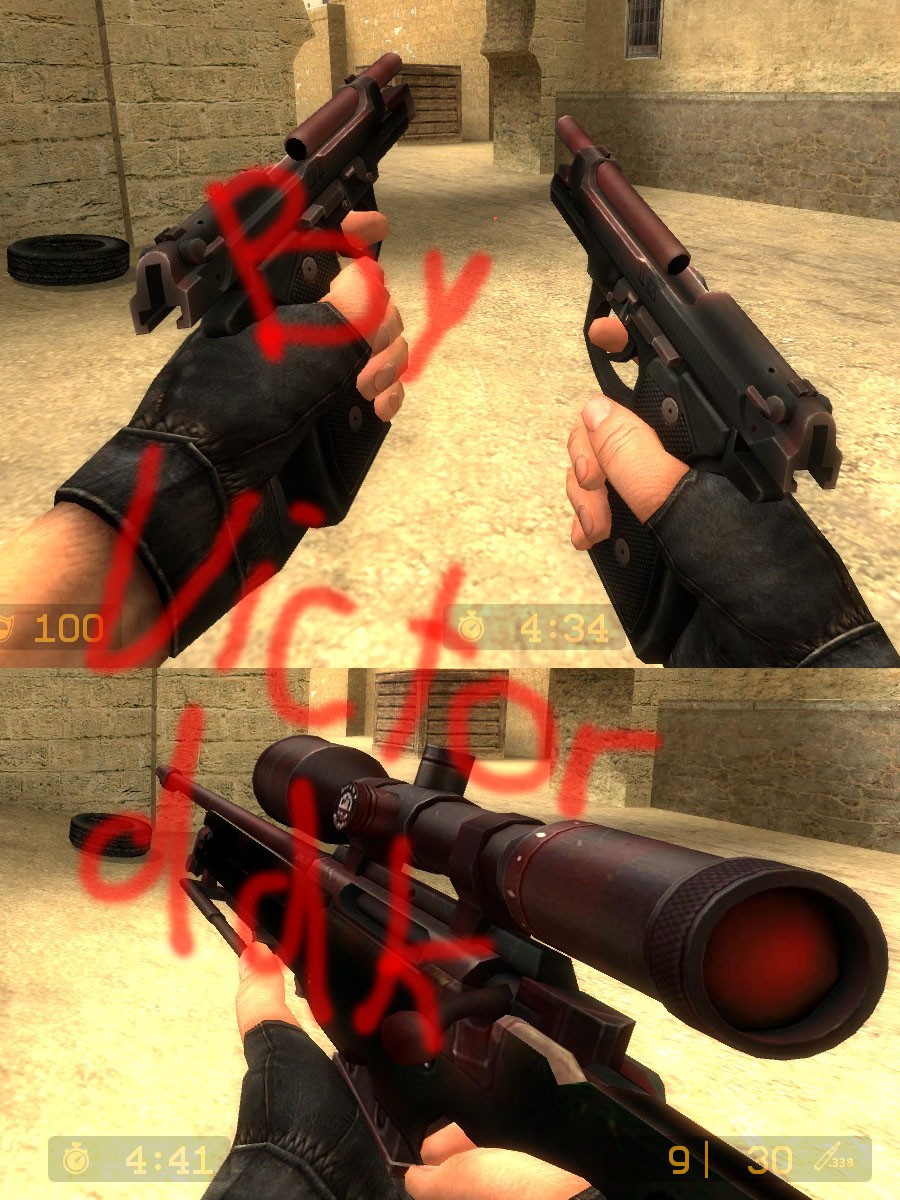 Black 'N Red AWP and Elites Mod for Counter-Strike: Source | CS:S Mods