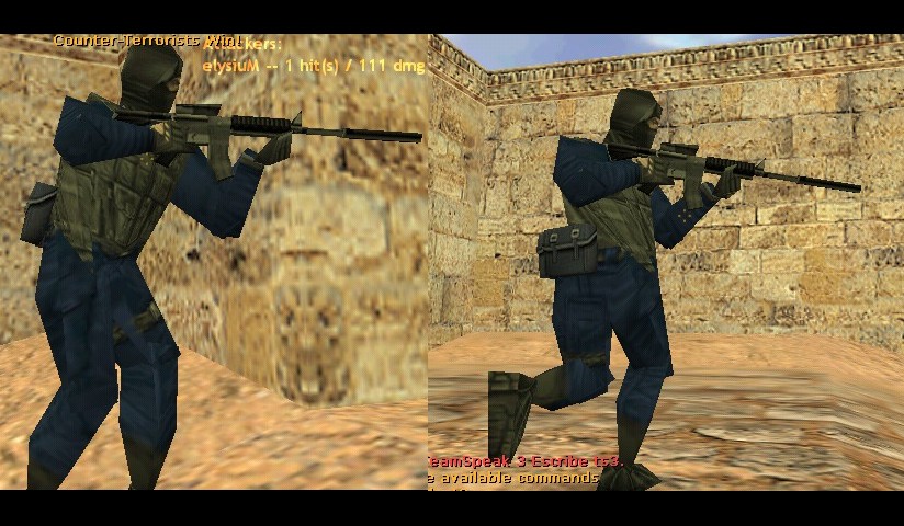 Team colored low poly fun time Mod for Counter-Strike 1.6 | CS1.6 Mods