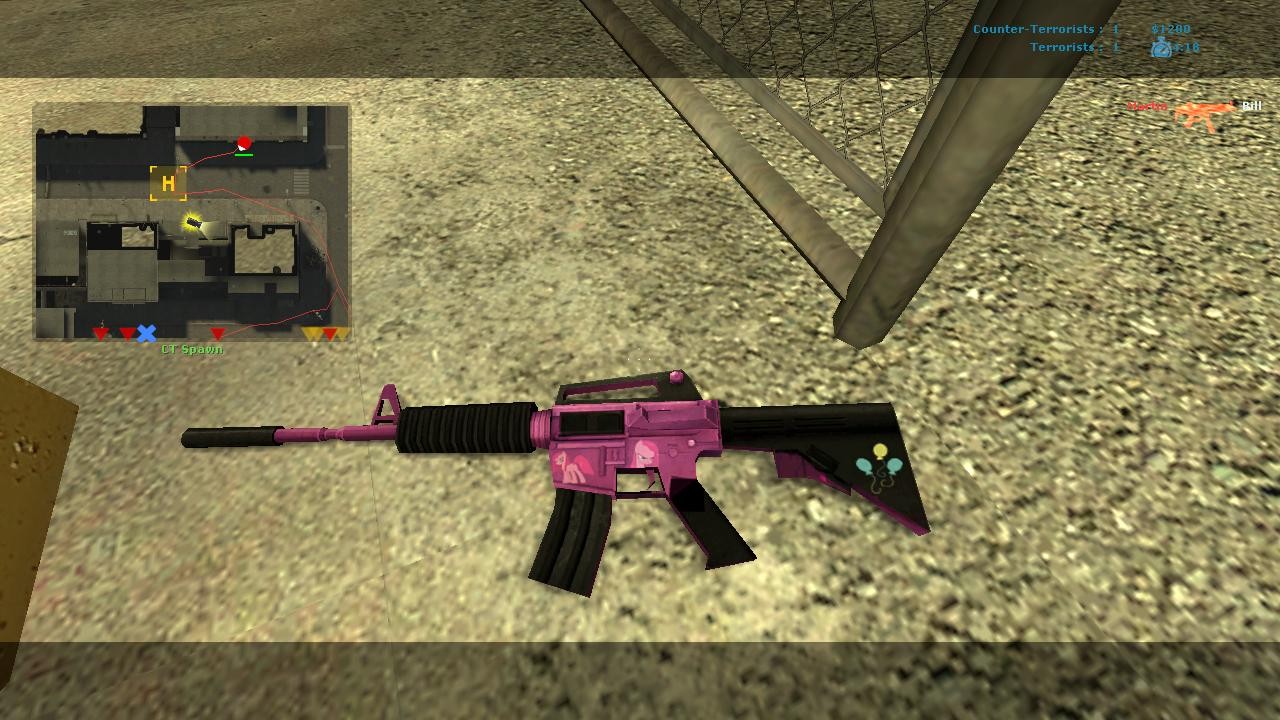 M4A1 Style Pinkamena Diane Pie Mod for Counter-Strike: Source | CS:S Mods