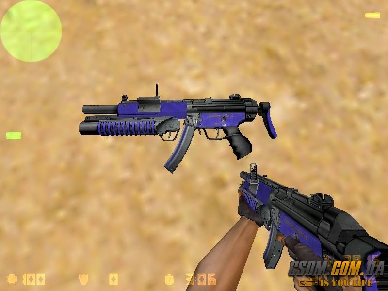 HK MP5 EOD- MP5 Blue Reskin Mod for Counter-Strike 1.6 | CS1.6 Mods