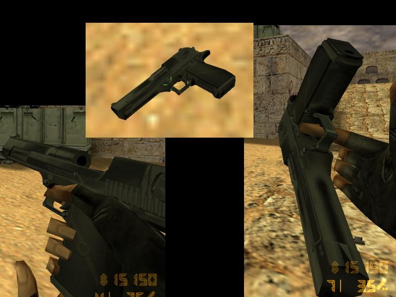 Gold & Chrome IMI Desert Eagle [Counter-Strike 1.6] [Mods]