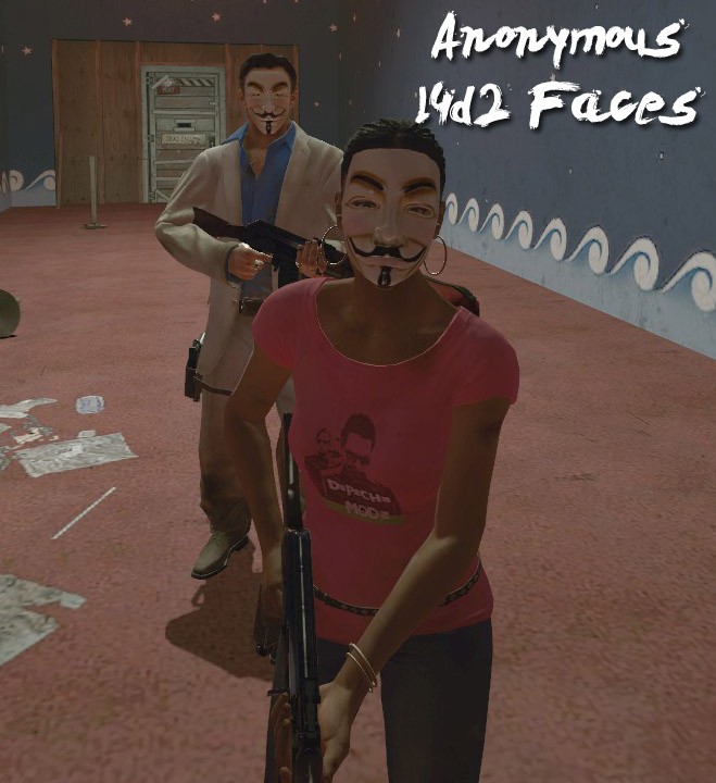 Anonymous Mask l4d 2 Survivors Mod for Left 4 Dead 2 | L4D2 Mods