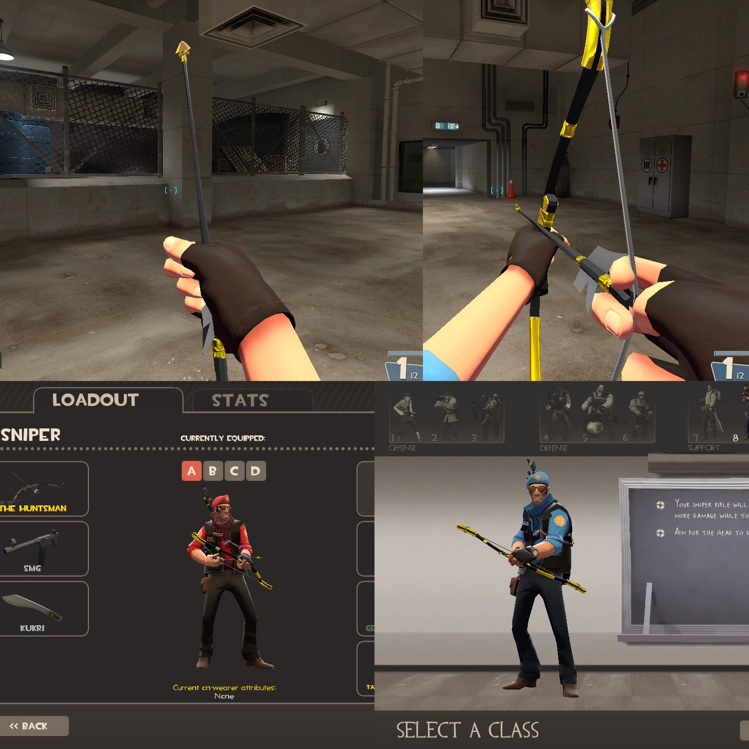 Golden Huntsman and Sniper Retexture Mod for Team Fortress 2 | TF2 Mods