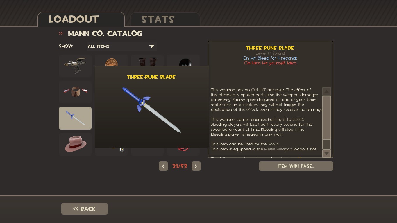 Master sword for Scout's three rune blade [Team Fortress 2] [Mods]