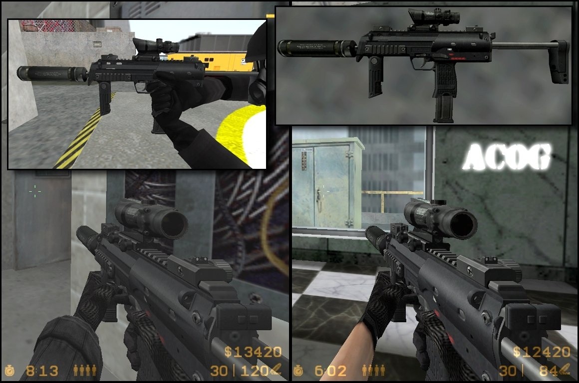 HK-MP7 on MW2-like TMP animations for CS Mod for Counter-Strike 1.6 ...