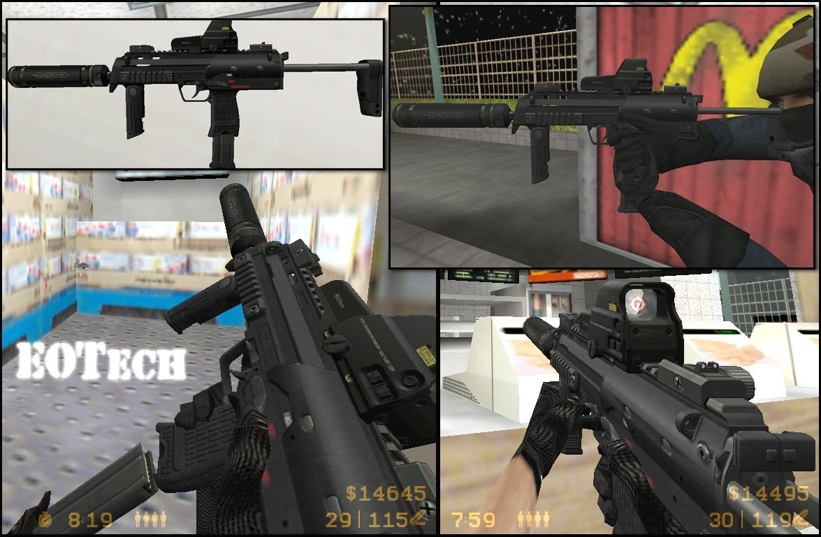 HK-MP7 on MW2-like TMP animations for CS Mod for Counter-Strike 1.6 ...
