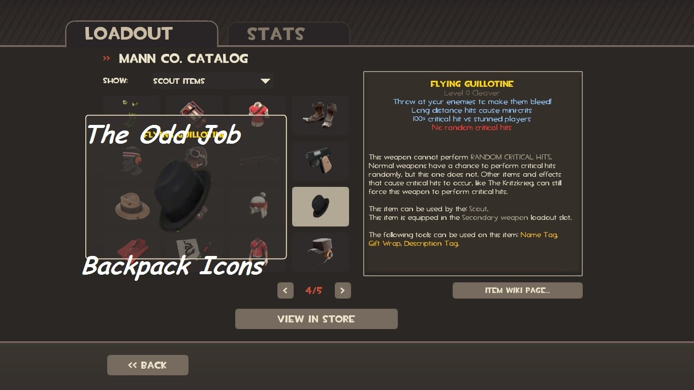 The Odd Job Backpack Icons Mod for Team Fortress 2 | TF2 Mods