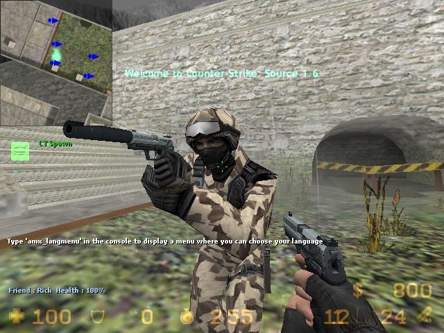 Default GSG-9 Camouflage Mod for Counter-Strike 1.6 | CS1.6 Mods