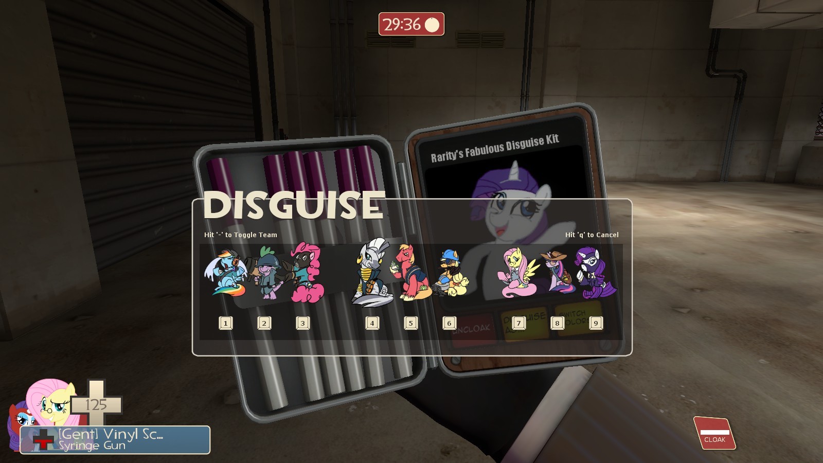 Rarity's Fabulous Disguise kit! Mod for Team Fortress 2 | TF2 Mods
