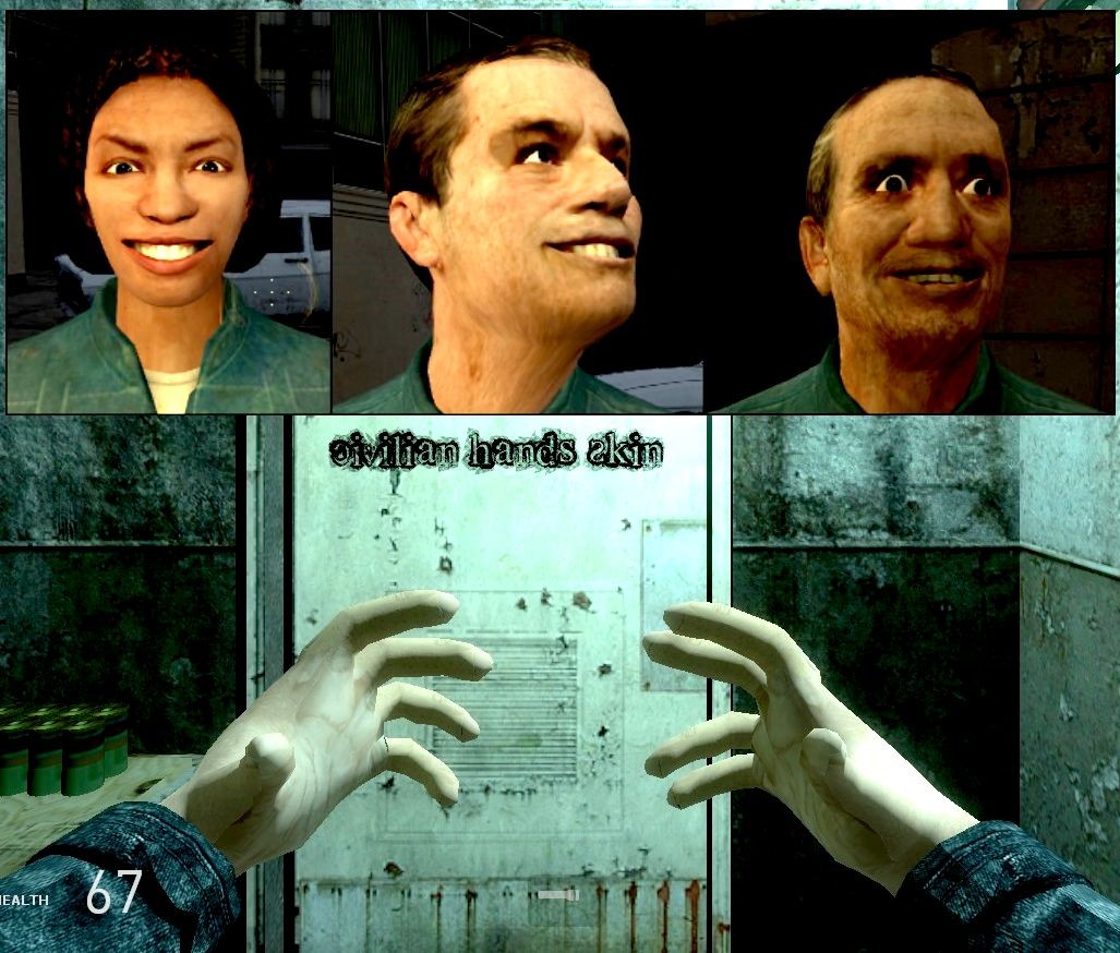 Civilian Hands Skin Mod for Half-Life 2 | HL2 Mods