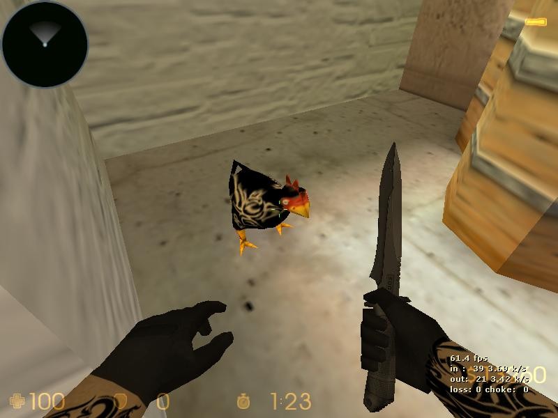 Chicken Black with tattoo [Counter-Strike 1.6] [Mods]