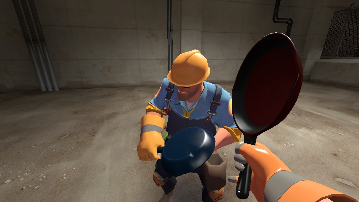 Team Coloured Frying Pan [Team Fortress 2] [Mods]