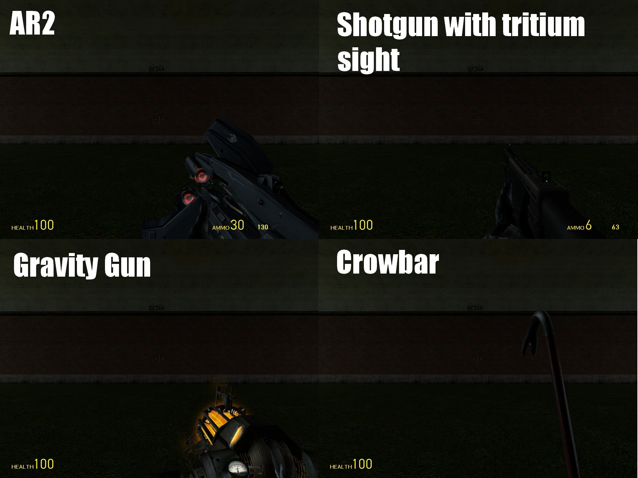 HD Default Weapon Reskins Mod for Half-Life 2 | HL2 Mods