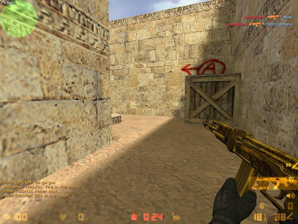 Gold ak-47 Mod for Counter-Strike 1.6 | CS1.6 Mods