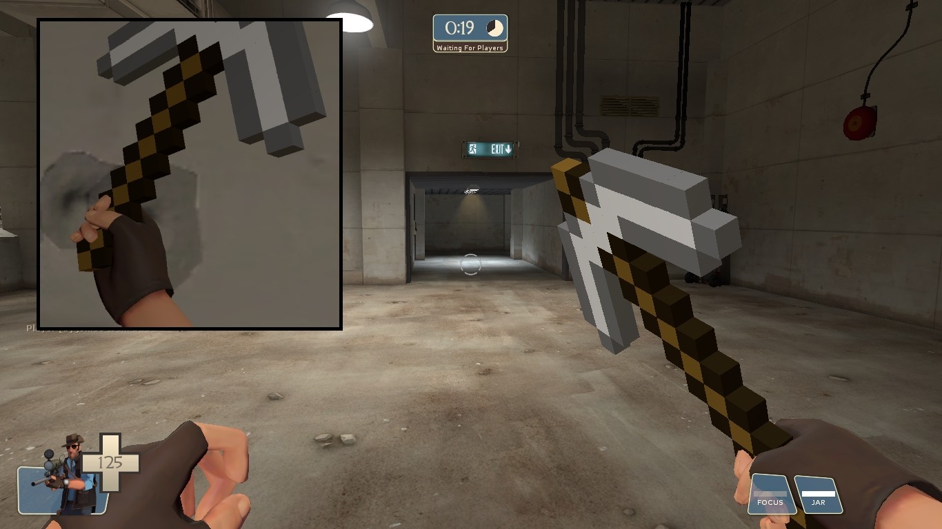Minecraft Pickaxe for TF2 Mod for Team Fortress 2 | TF2 Mods