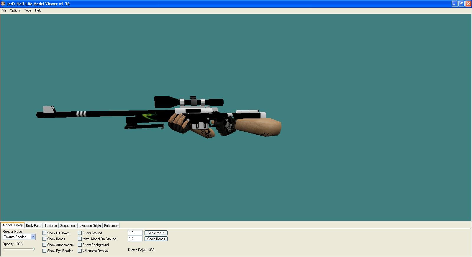 Black & White AWP Skin Mod for Counter-Strike 1.6 | CS1.6 Mods