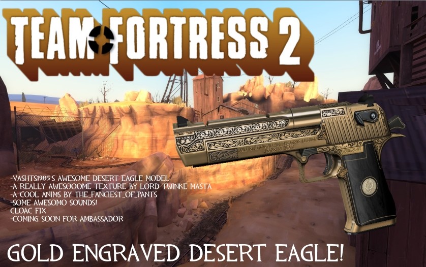 Gold Engraved Desert Eagle! Mod for Team Fortress 2 | TF2 Mods