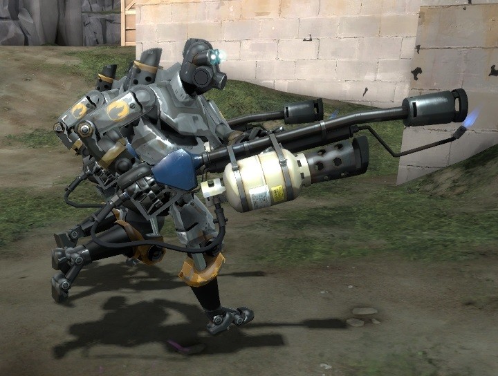 Gray Robo-fempyro Mod for Team Fortress 2 | TF2 Mods