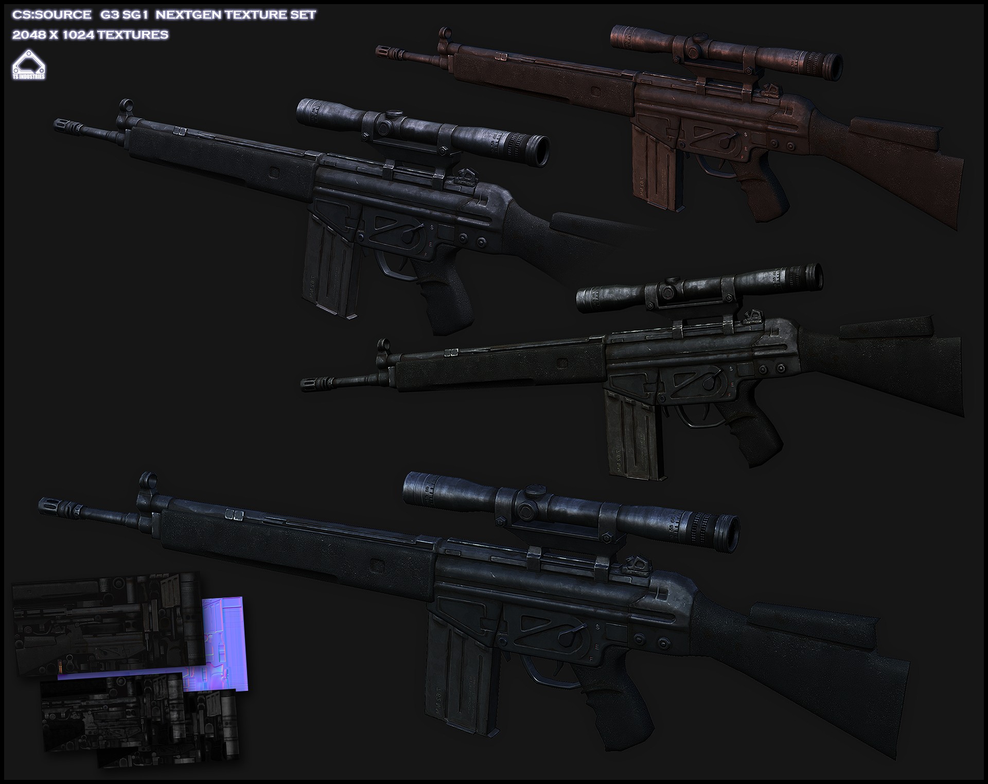 Default G3 SG1 retexture Mod for Counter-Strike: Source | CS:S Mods